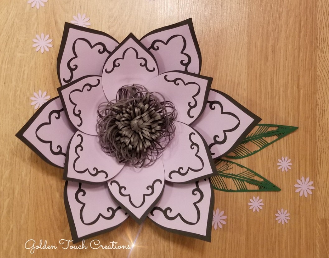 Template 38 SVG/DXF Paper Flower - DIY, Paper Flower, Backdrop, Giant ...