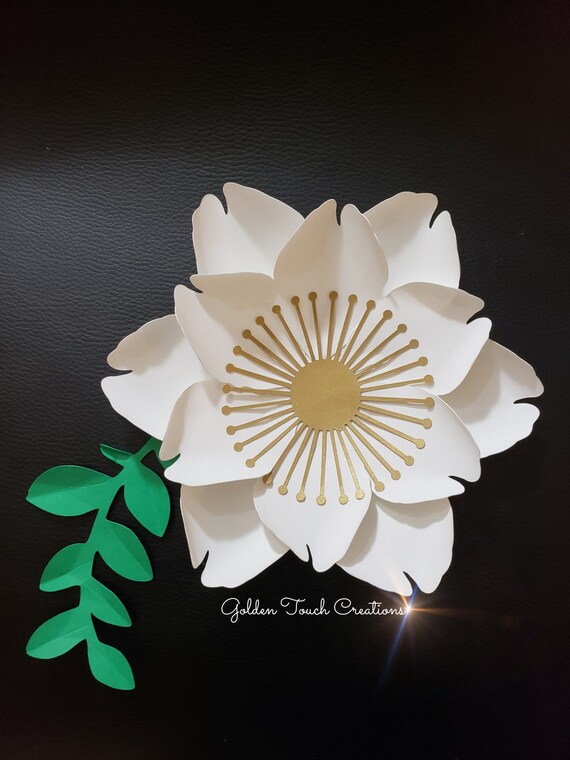 Template 19 SVG/DXF Paper Flower Digital Download Silhouette - Etsy