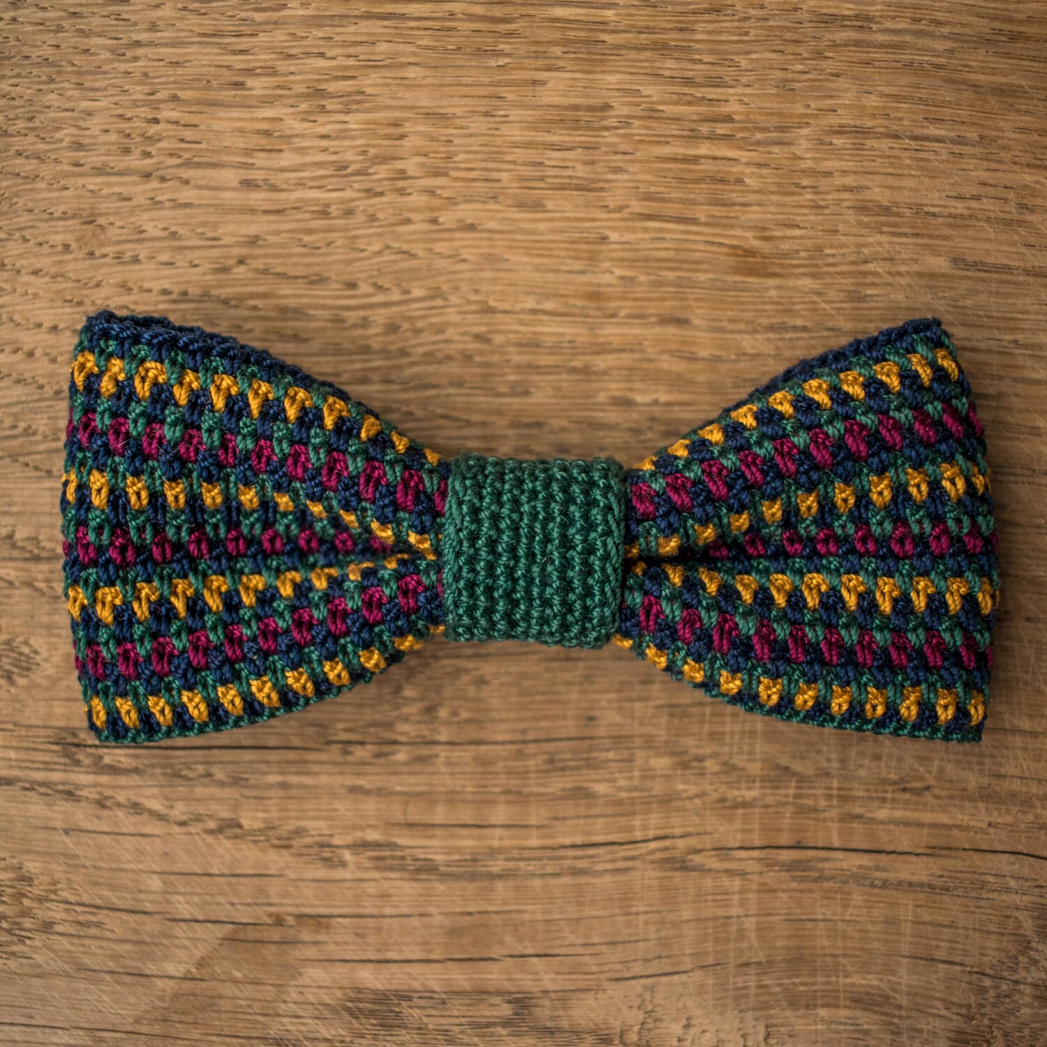 Crochet Bow Tie Pattern PDF ROYAL (rich Navy, Green, Mustard and Bordo ...