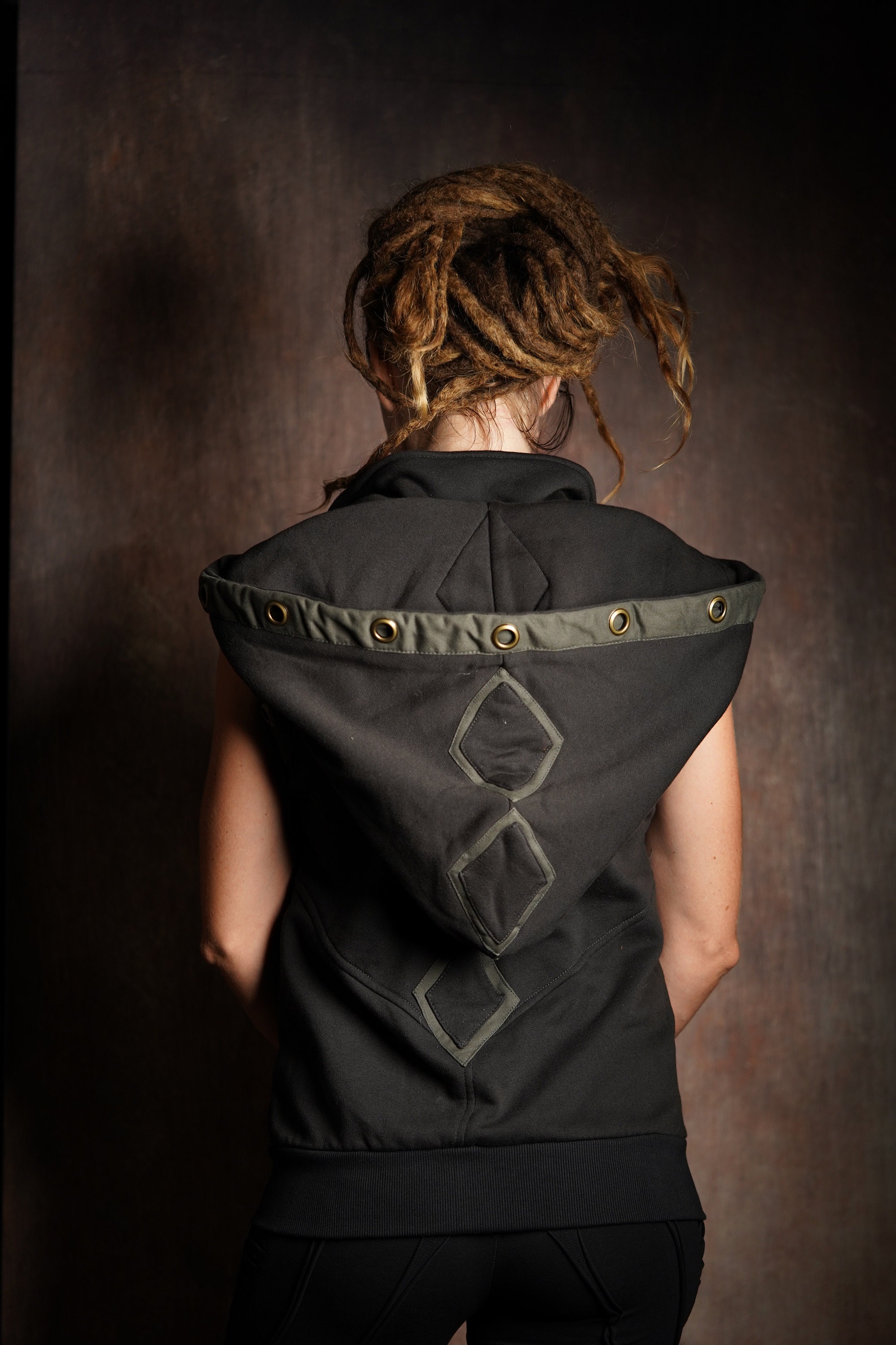 PSYCLOPSE, Hoodie Vest, Psytrance, Rave, Gothic, Cyberpunk, Unisex, Goa ...