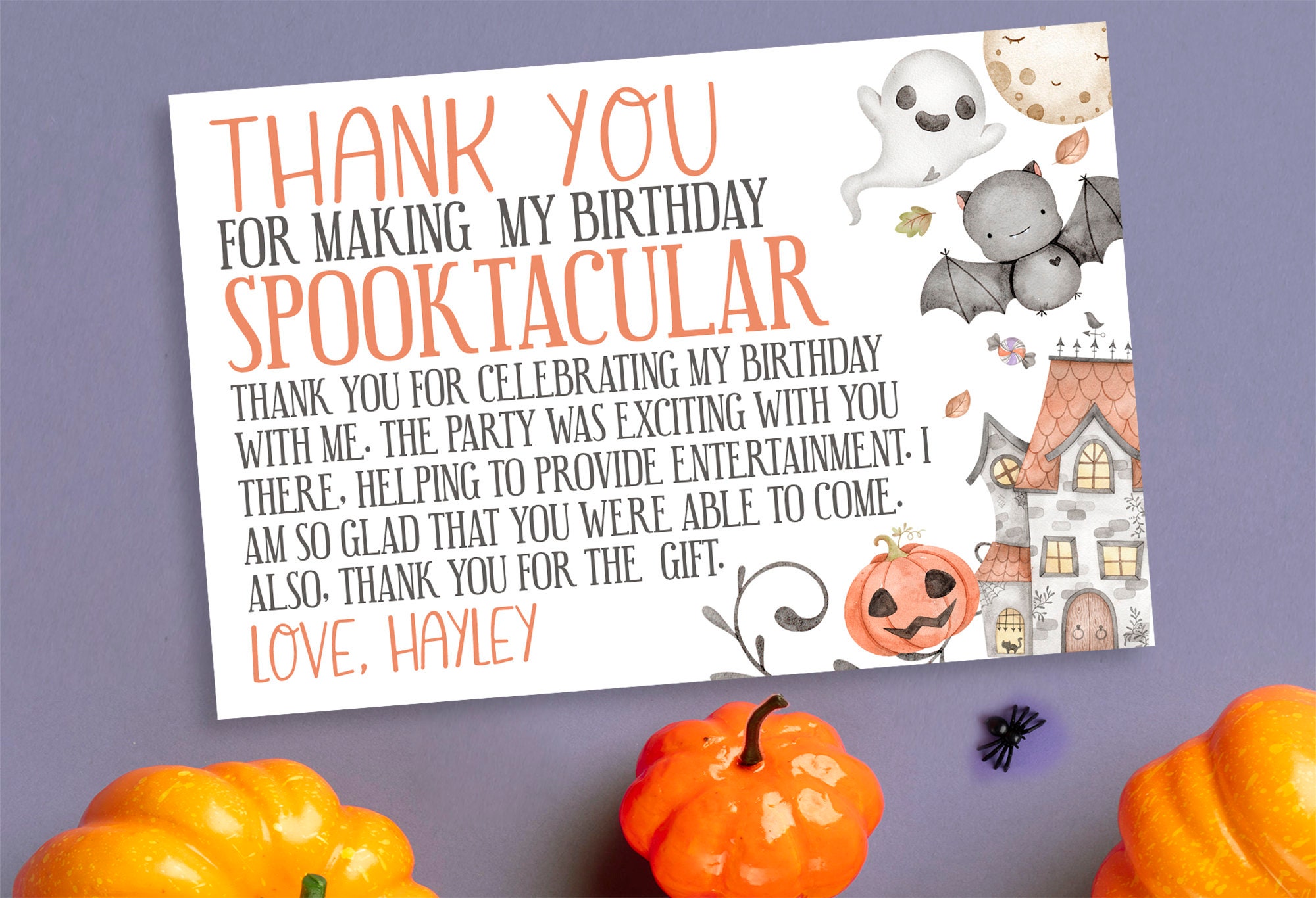 Halloween Birthday Thank You Cards at Jesse Gisborne blog