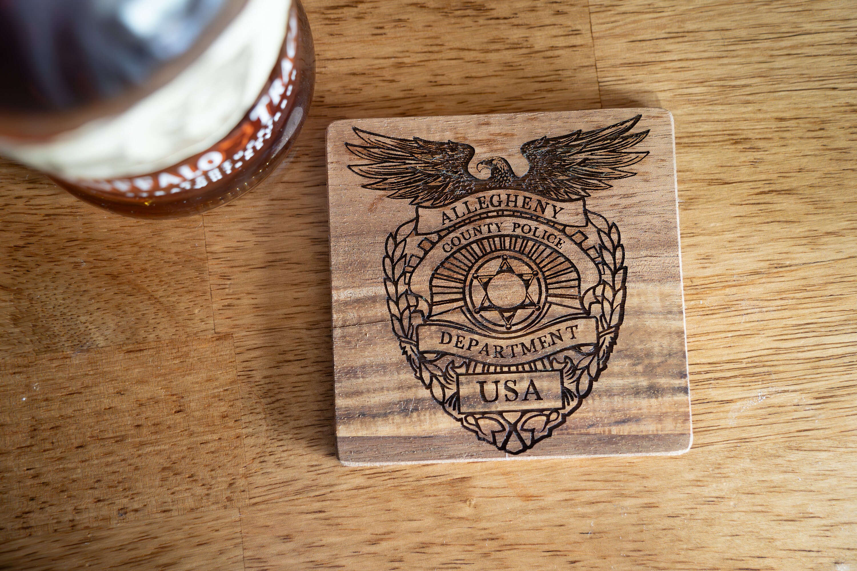 Police Department Set of 4 Coasters - Law Enforcement Loved One Gift ...