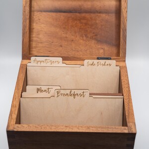Personalized Recipe Box Divider Tabs Add-on for My 4x6 Recipe Box ...