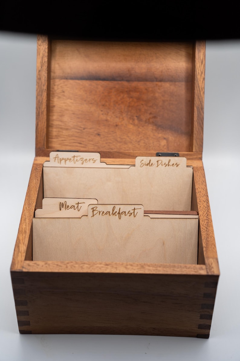 Personalized Recipe Box Divider Tabs Add-on for My 4x6 Recipe Box ...