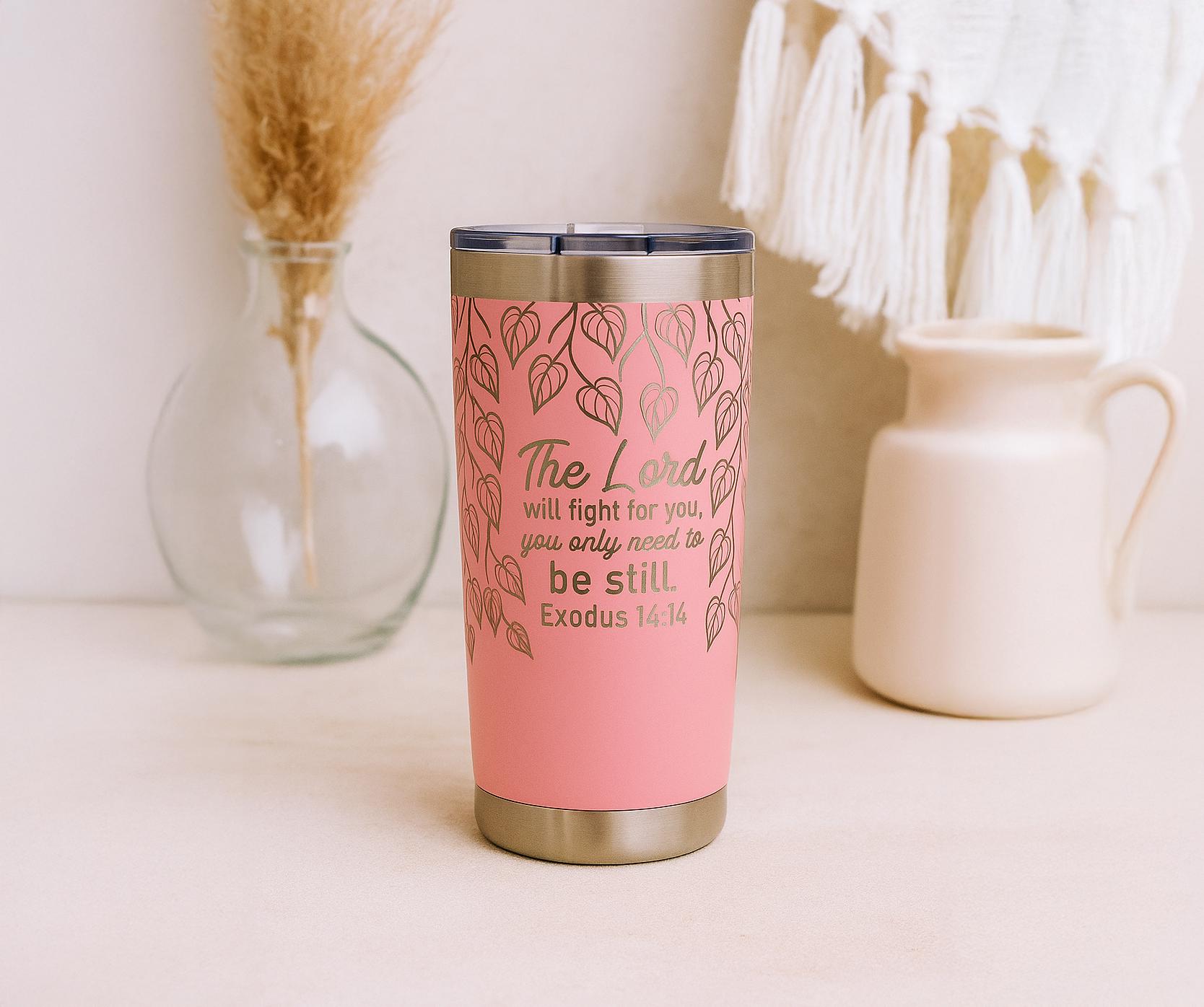 Bible Verse Tumbler With Pothos Plant Design – Engraved “the Lord Will ...