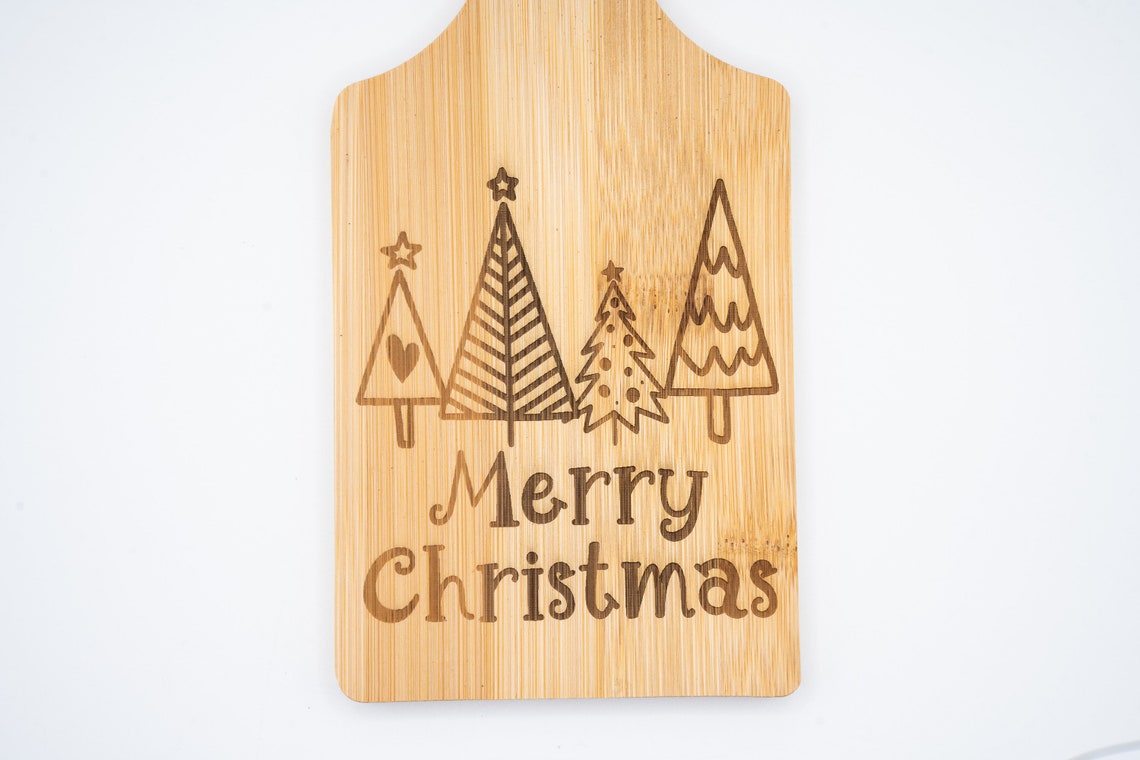 Merry Christmas Tree Mini Christmas Cutting Board Handcrafted Festive ...