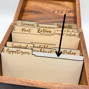 Personalized Recipe Box Divider Tabs Add-on for My 4x6 Recipe Box ...