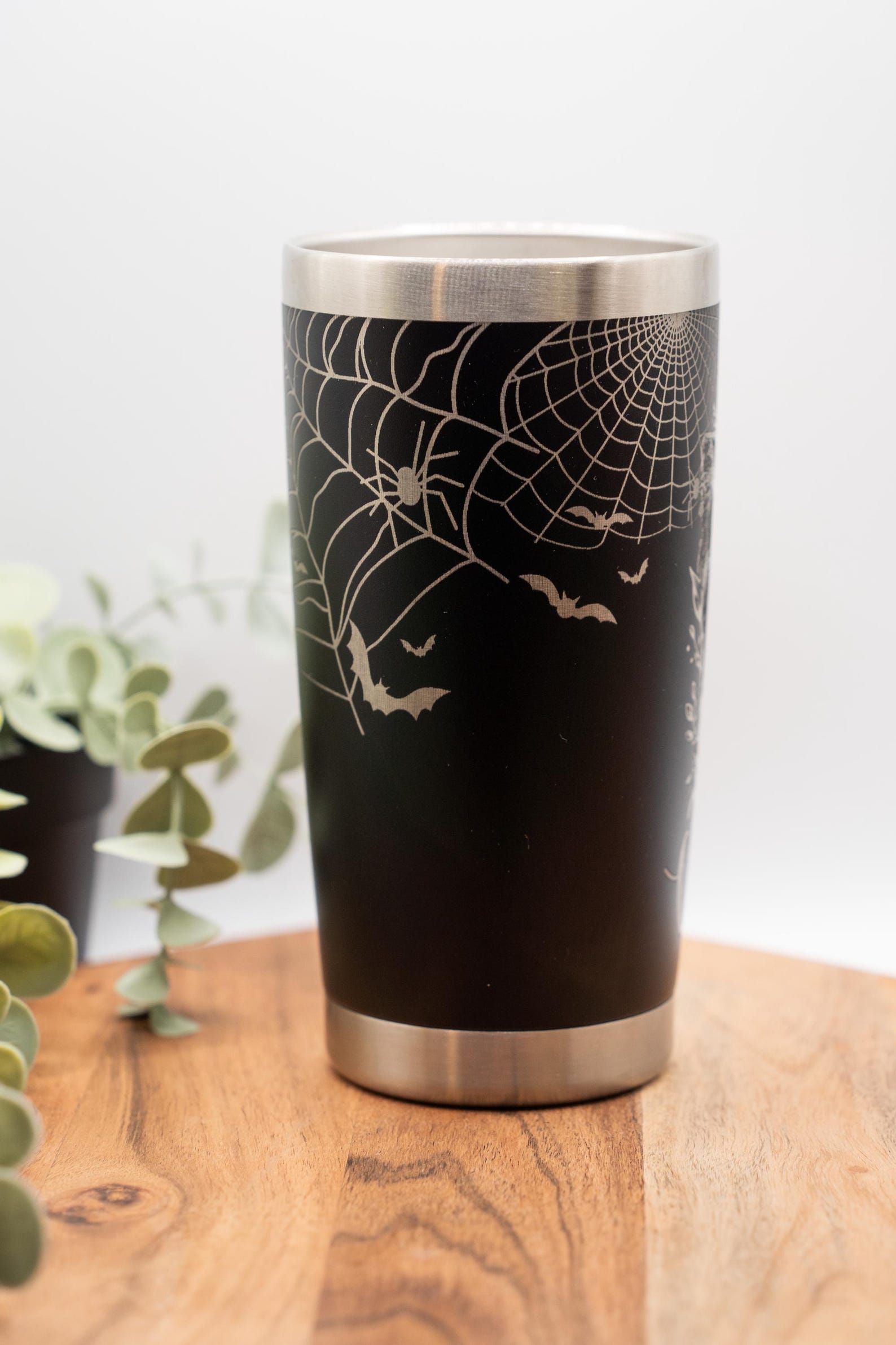 Halloween Spider Web Tumbler - Full Wrap 20 Oz Travel Mug With Laser ...