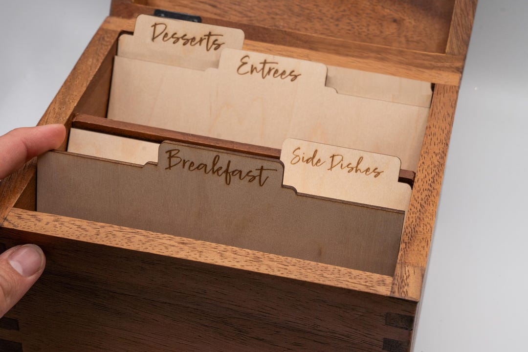 Personalized Recipe Box Divider Tabs | Add-on for My 4x6 Recipe Box ...