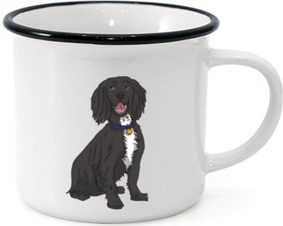 Personalised name Cocker Spaniel Sitting camper mug | Etsy