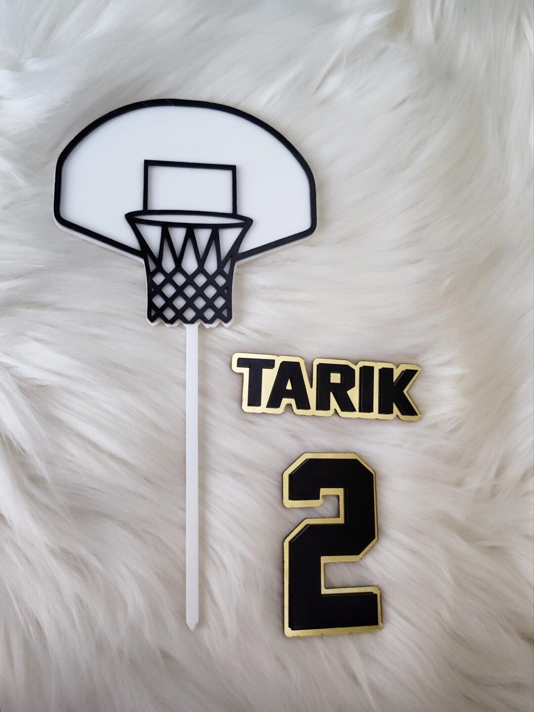 Basketball Hoop Cake Topper - Custom - Etsy