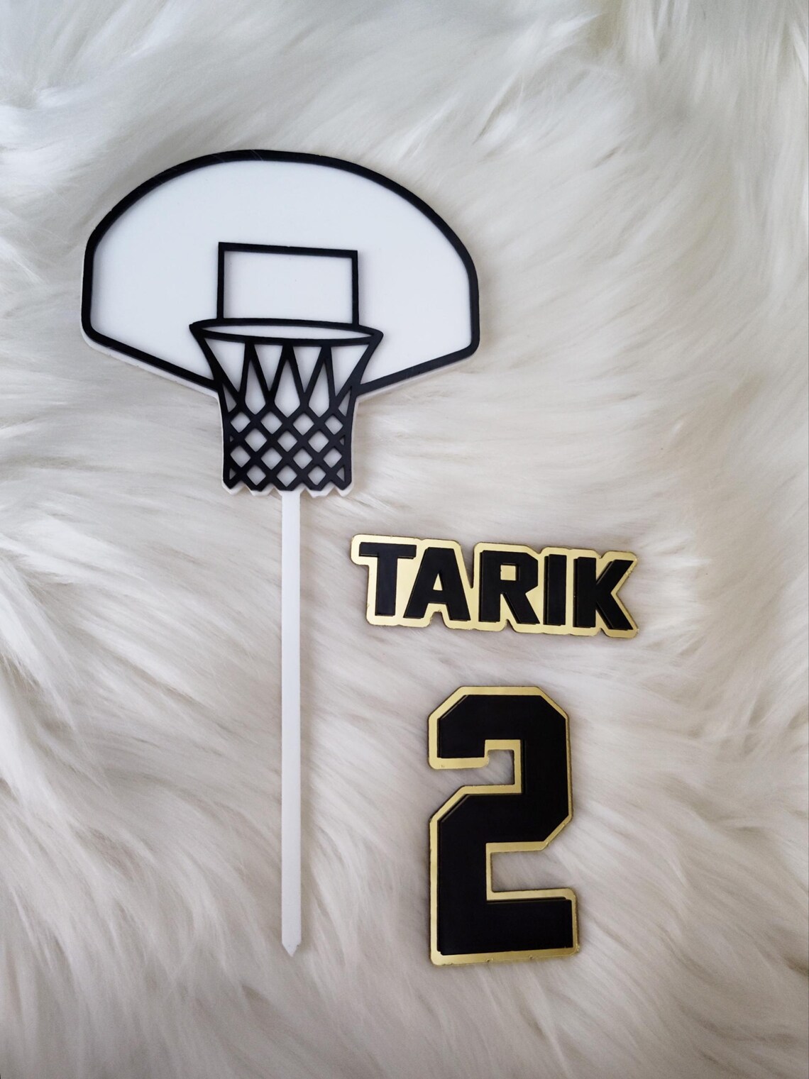 Basketball Hoop Cake Topper - Custom - Etsy