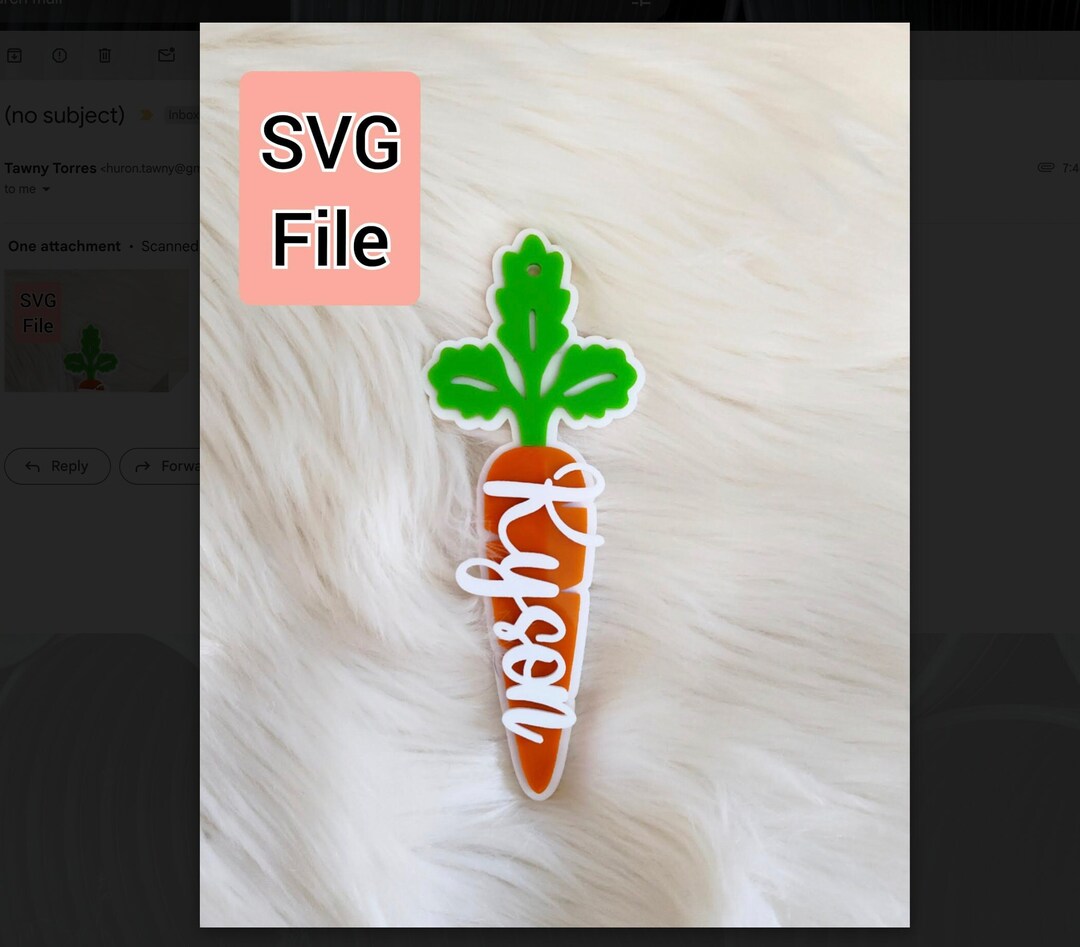 SVG File Carrot Name Tag - Etsy