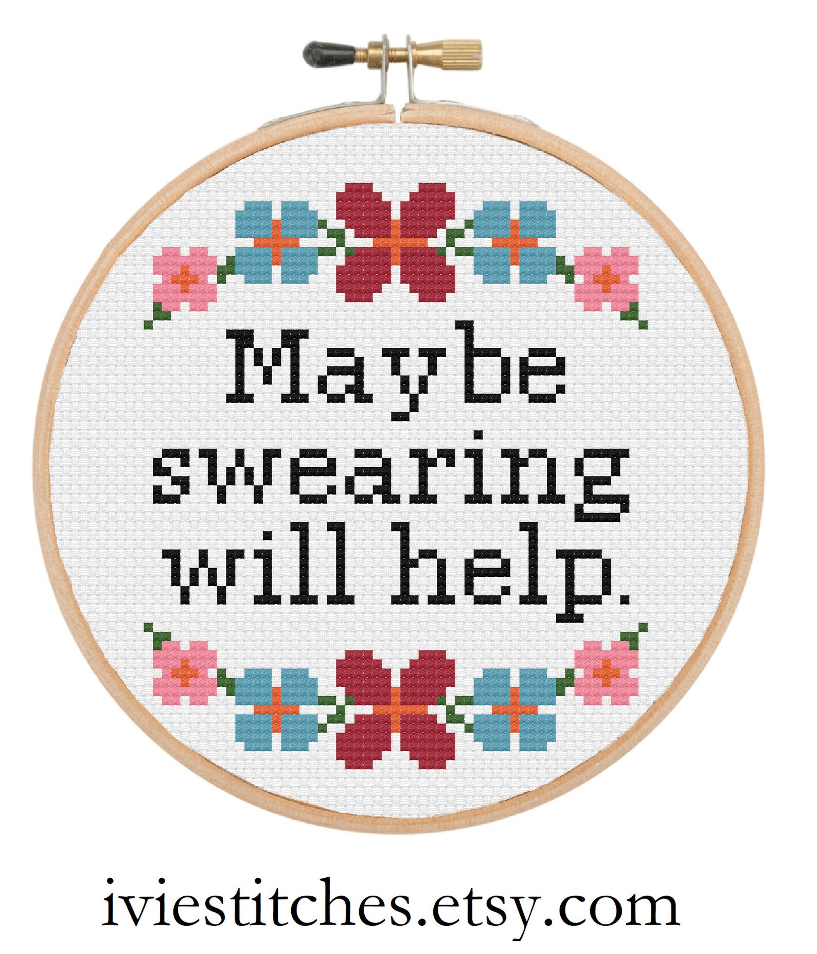 Maybe Swearing Will Help Cross Stitch Pattern Counted Cross - Etsy