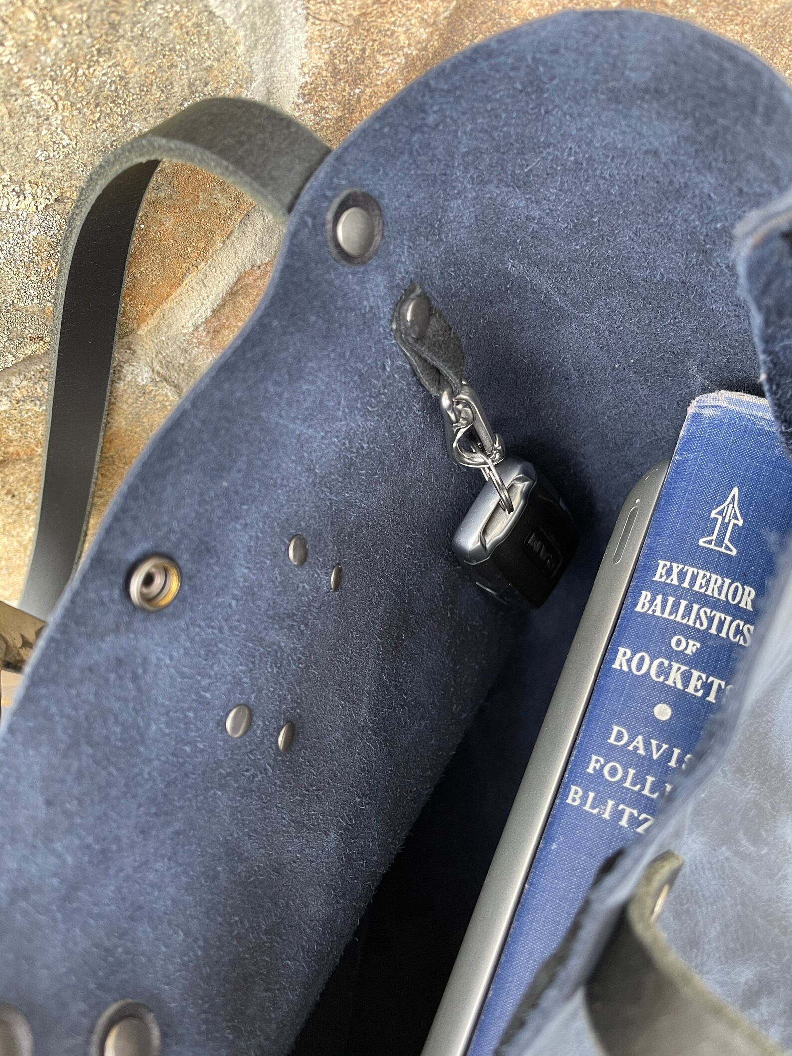 Stephanie Leather Tote in Blue | Etsy