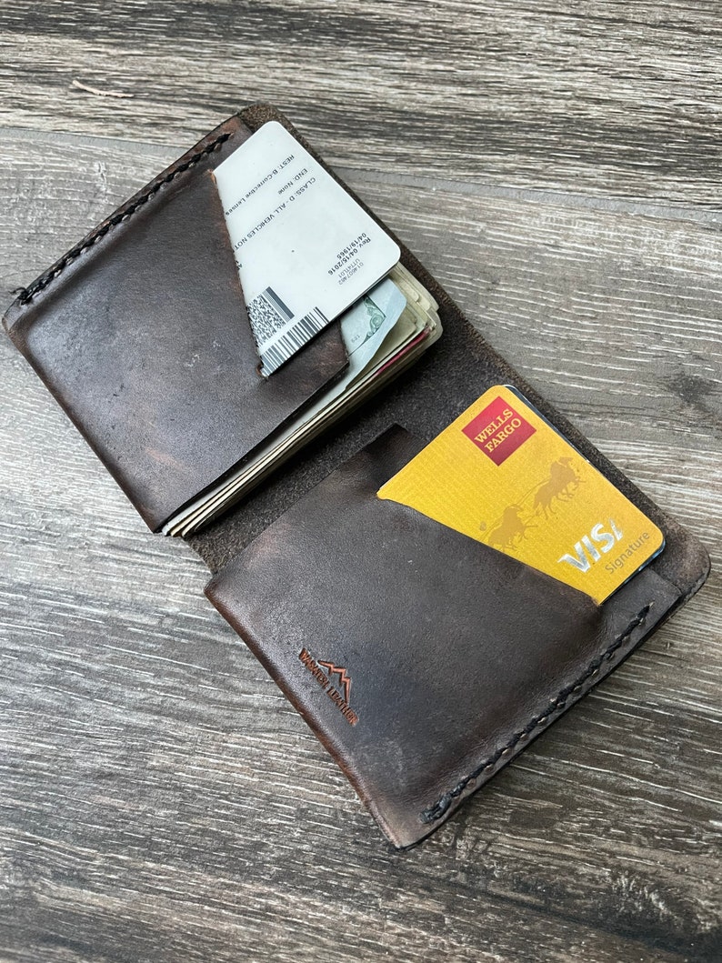 Slotted Bifold Minimalist Wallet - Etsy