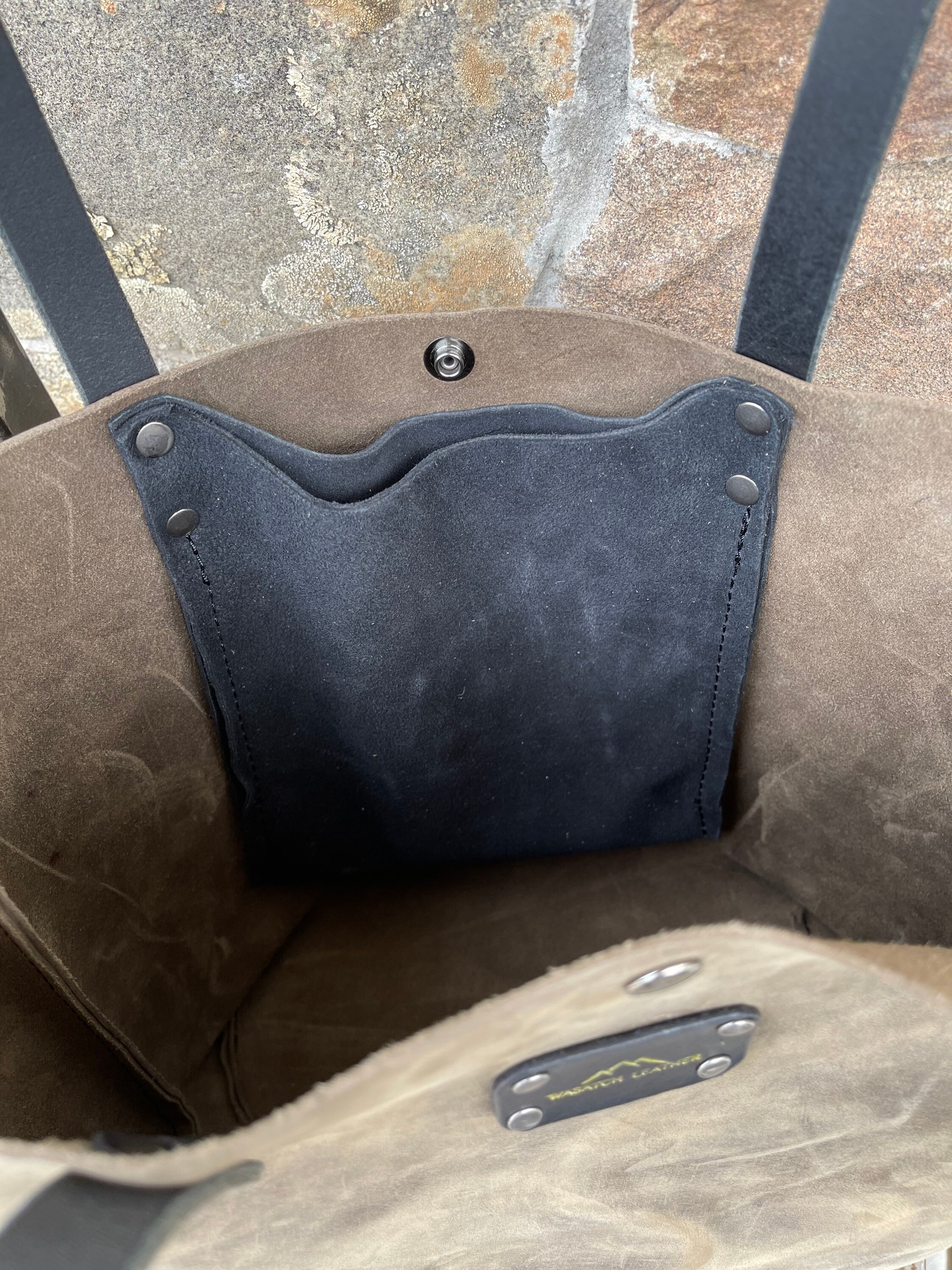 Stephanie Leather Tote in Sage - Etsy