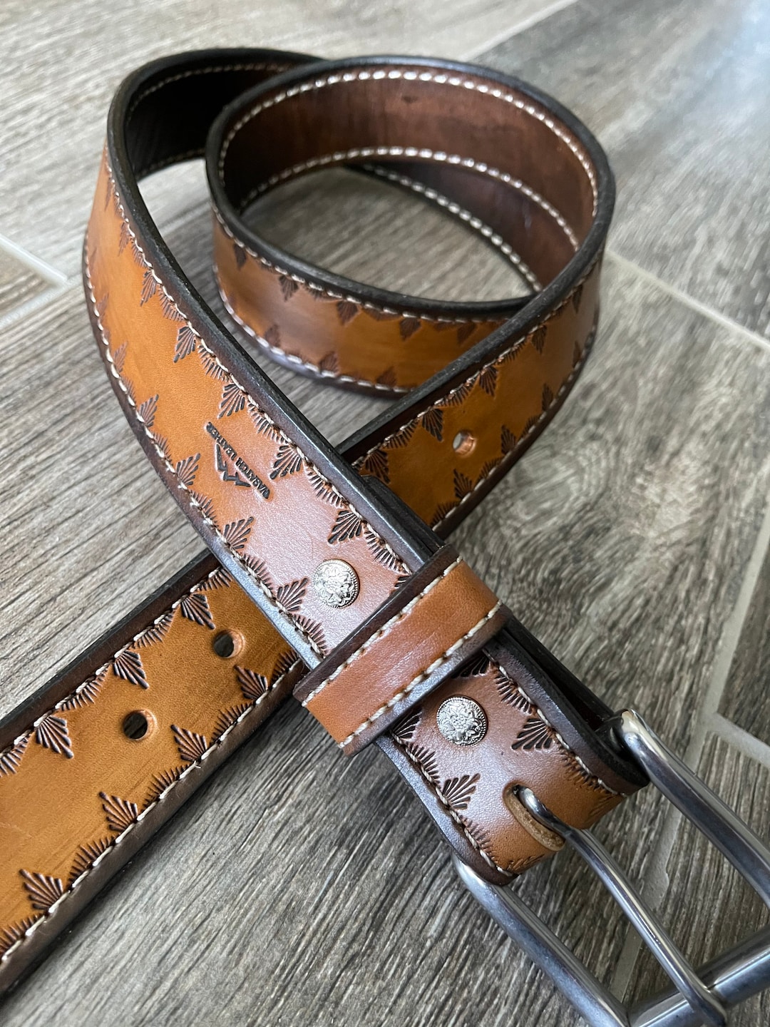 JS Gun Belt - Antique Brown - Etsy