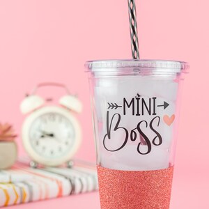 Boss Lady and Mini Boss Tumbler Set | Mommy and Me Set | Glitter Dipped ...