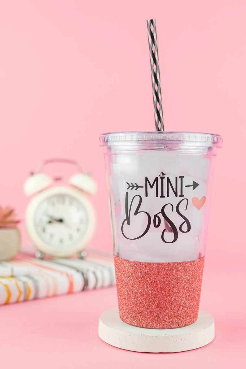 Boss Lady and Mini Boss Tumbler Set | Mommy and Me Set | Glitter Dipped ...