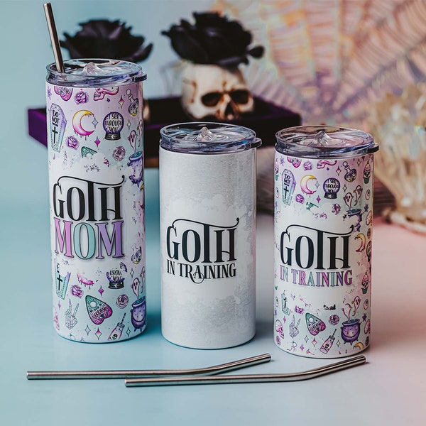 Goth Mom Tumbler Personalized Etsy