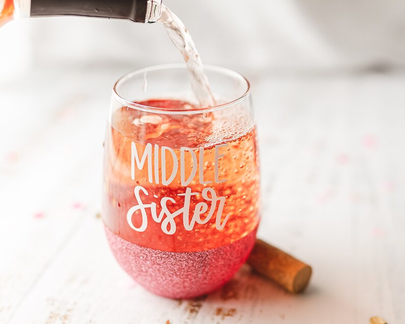 Sister Wine Glasses | Big Sister Glass | Middle Sister Glass | Little ...