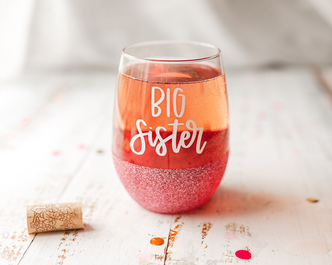 Sister Wine Glasses | Big Sister Glass | Middle Sister Glass | Little ...