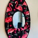 Handmade Fabric Decoupaged Flamingo Mirror on Wooden Oval Board . Girl ...