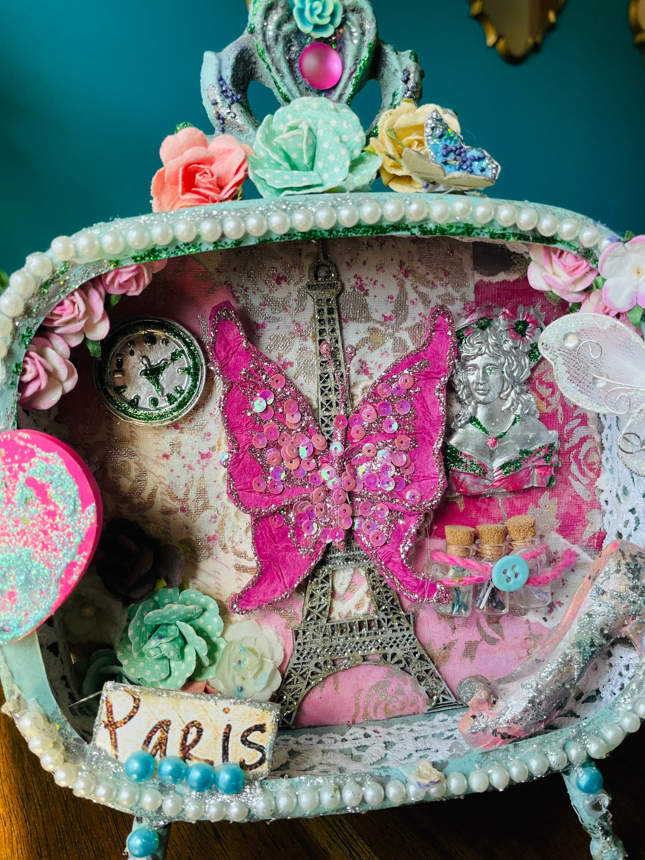 Shabby Chic Altered Vintage Frame Theme Paris Beautiful - Etsy