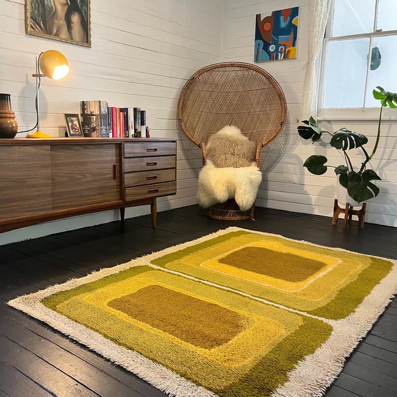 Vintage Shag Rug - Etsy