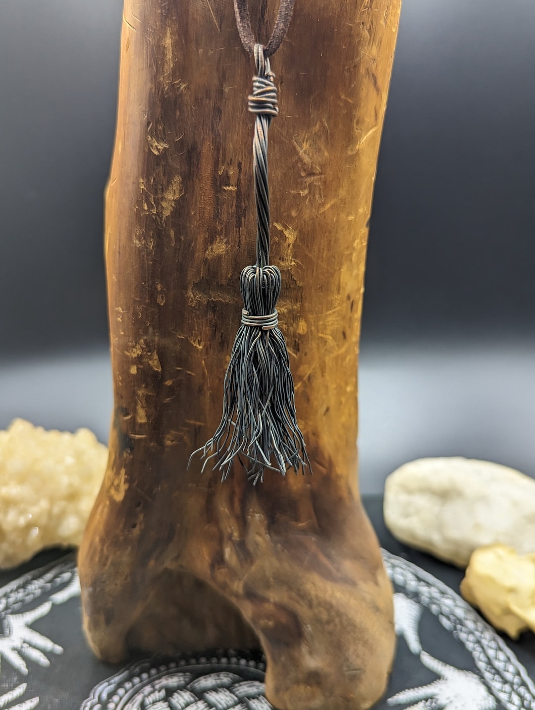 The Witches' Besom Broom in Recycled Copper Large Statement Pendant ...