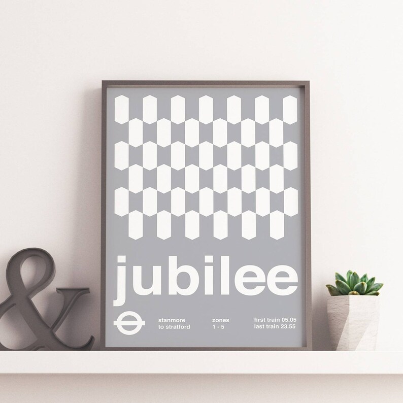 Jubilee Line Art Print London Underground Art Print - Etsy