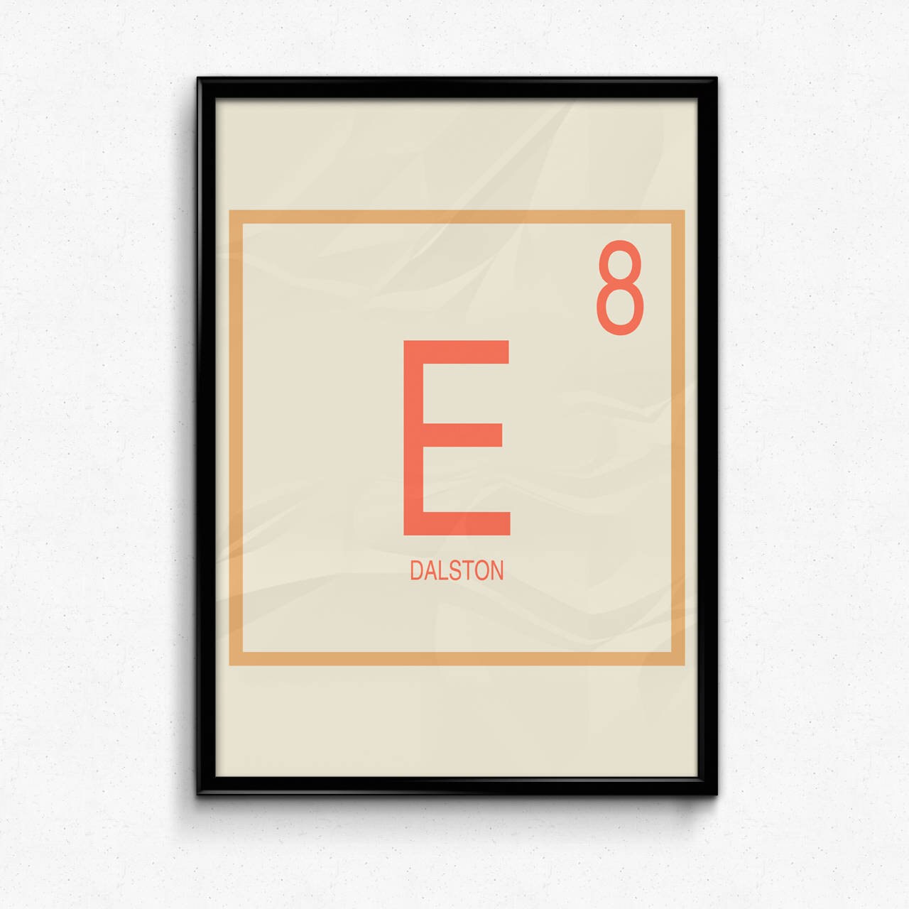 E8 Dalston Art Print Postcode Art Print London E8 Postcode - Etsy UK