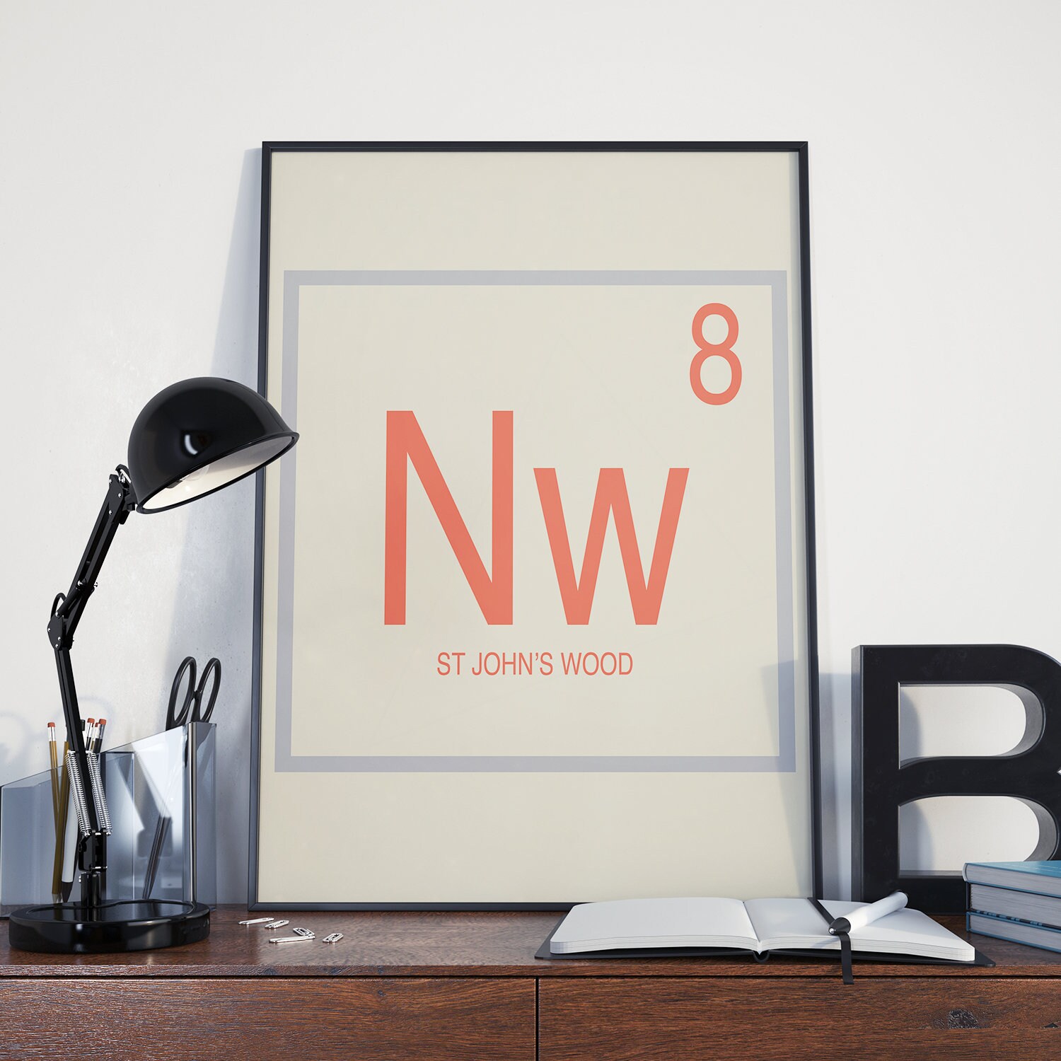 NW8 St John's Wood Art Print, Postcode Art Print, NW8 Postcode, Minimal ...