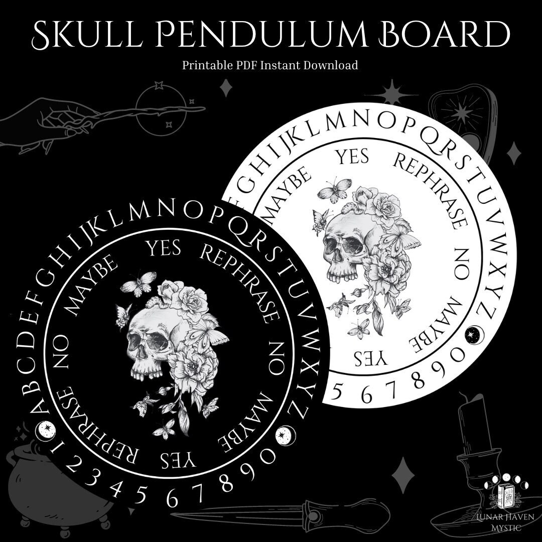 Skull Pendulum Board- Digital Download - Etsy
