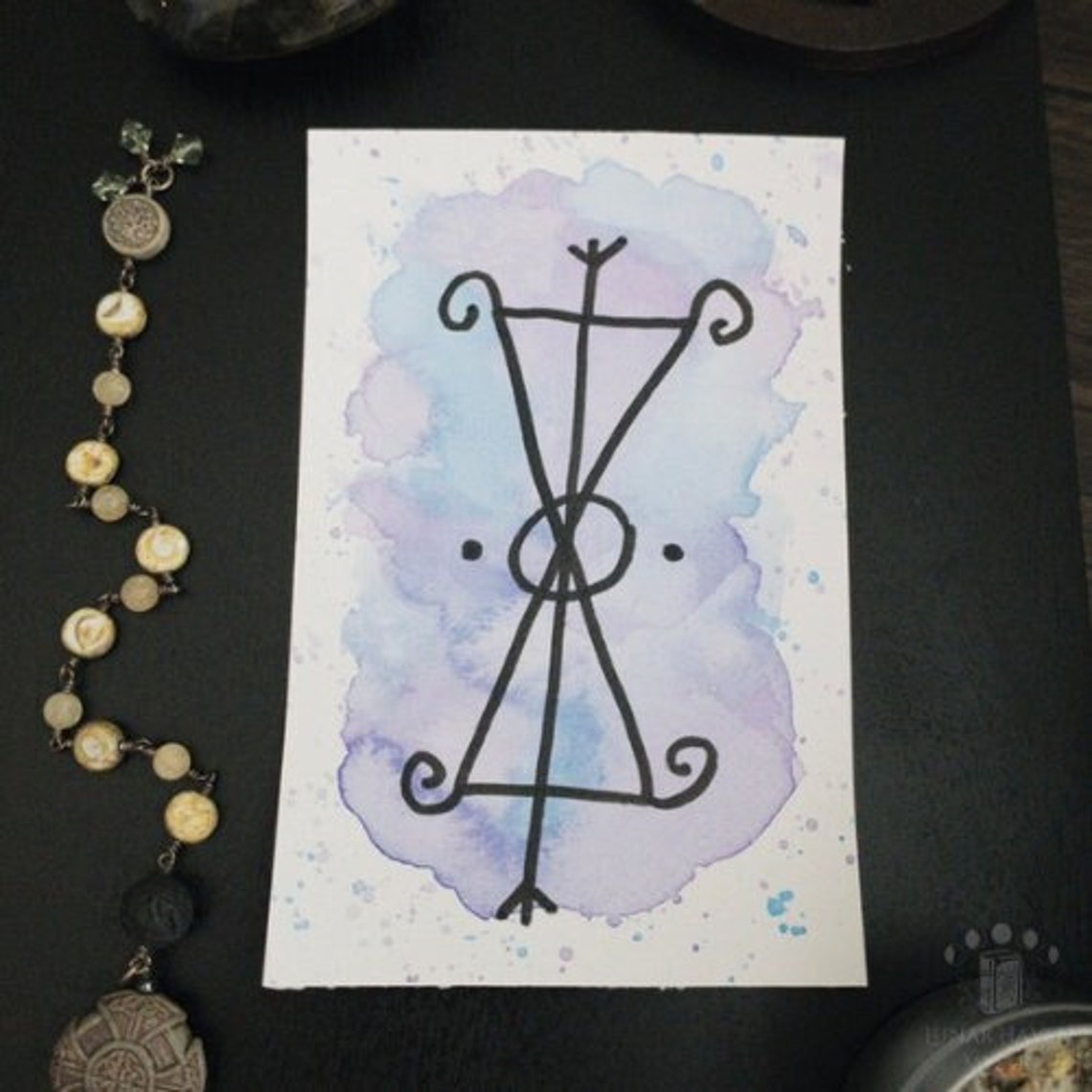 Sigil Art Calming and Peace 4x6, Hand Painted Art, Sigil Spell ...