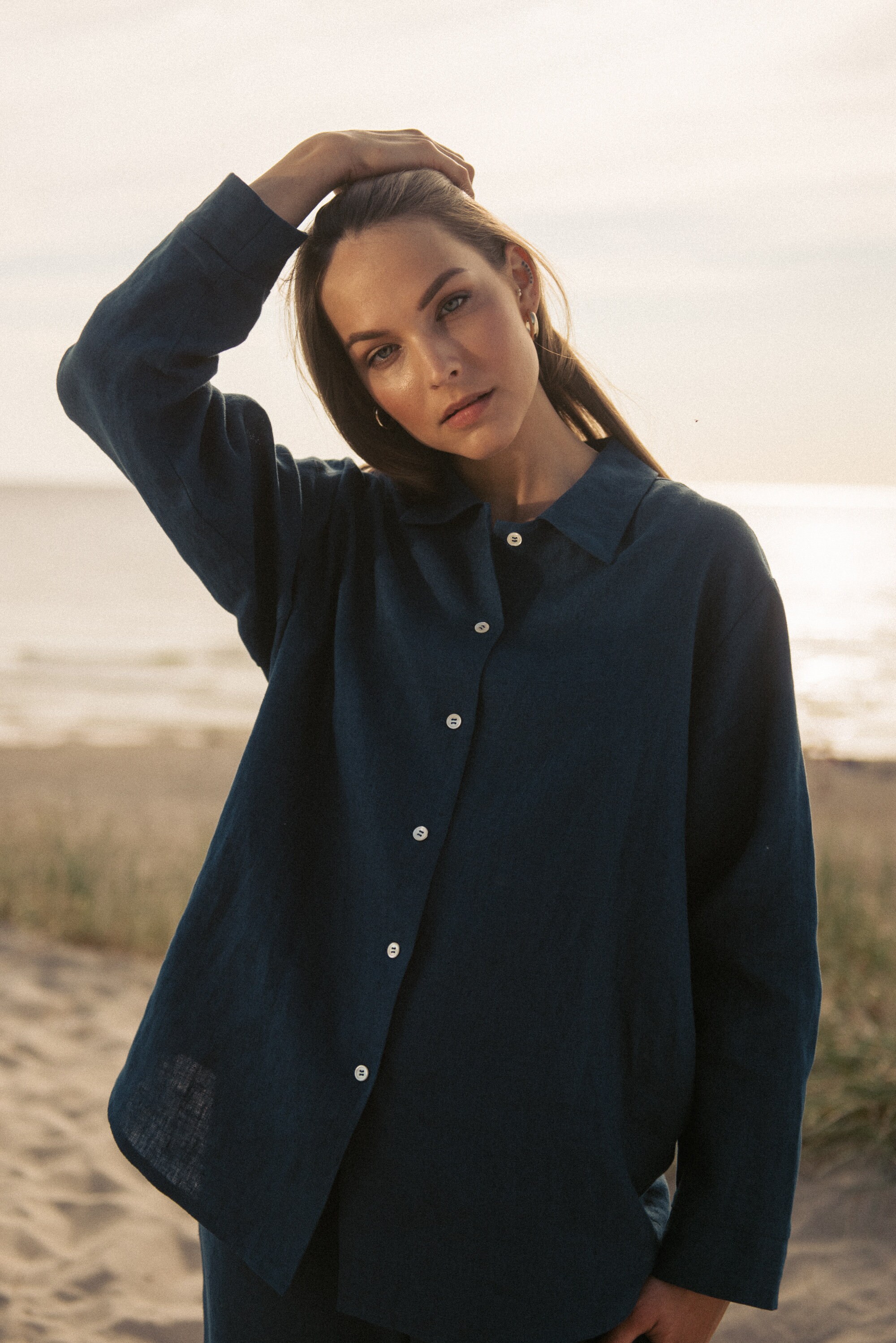 Two Piece Linen Pajamas, Resort Wear Women, Loungewear Summer Set ...