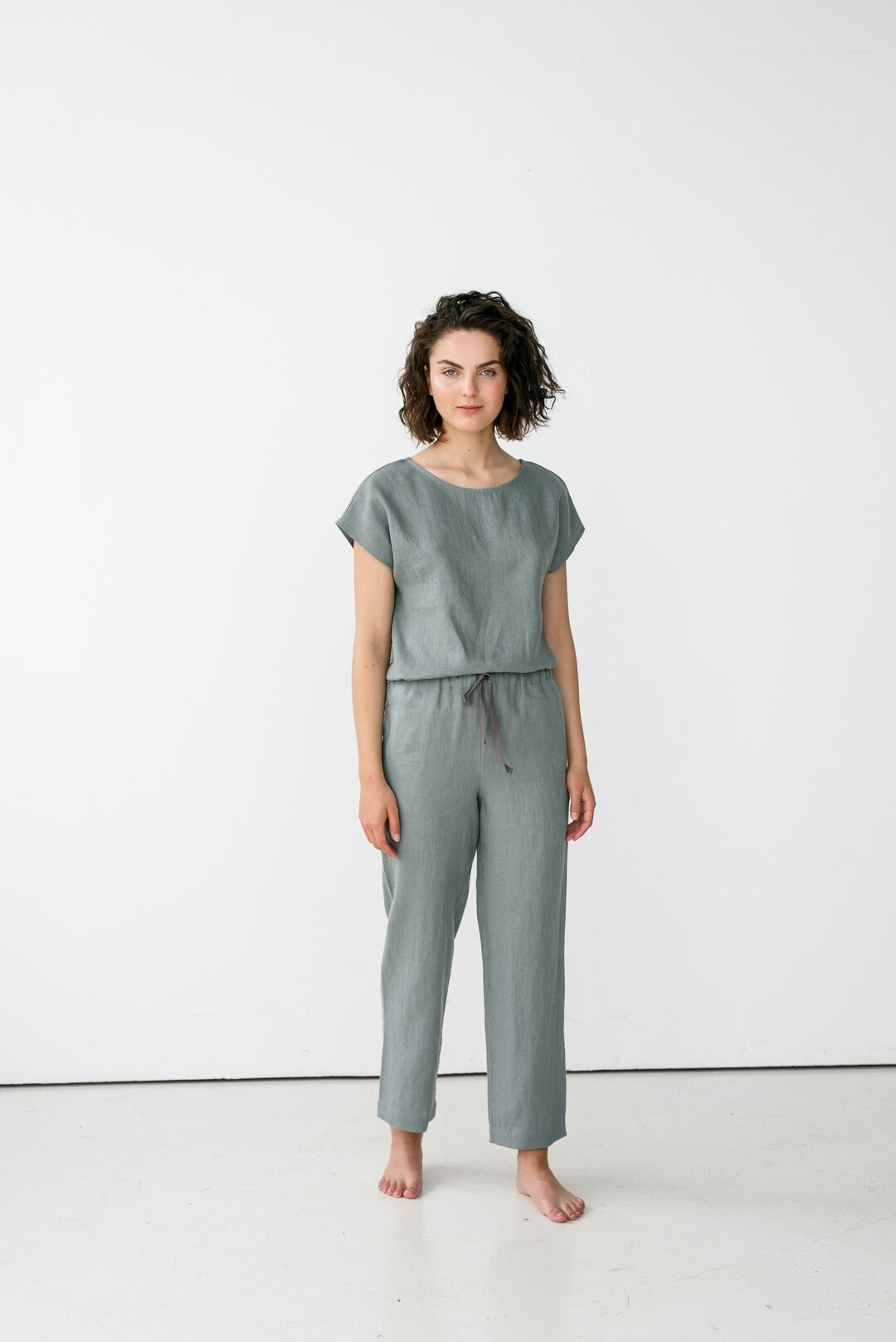 Linen Sleepwear - Linen Pajama Set - Loungewear - Homewear - Summer ...