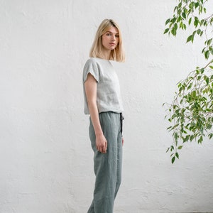 Linen Sleepwear - Linen Pajama Set - Linen Pajama Pants - Linen ...