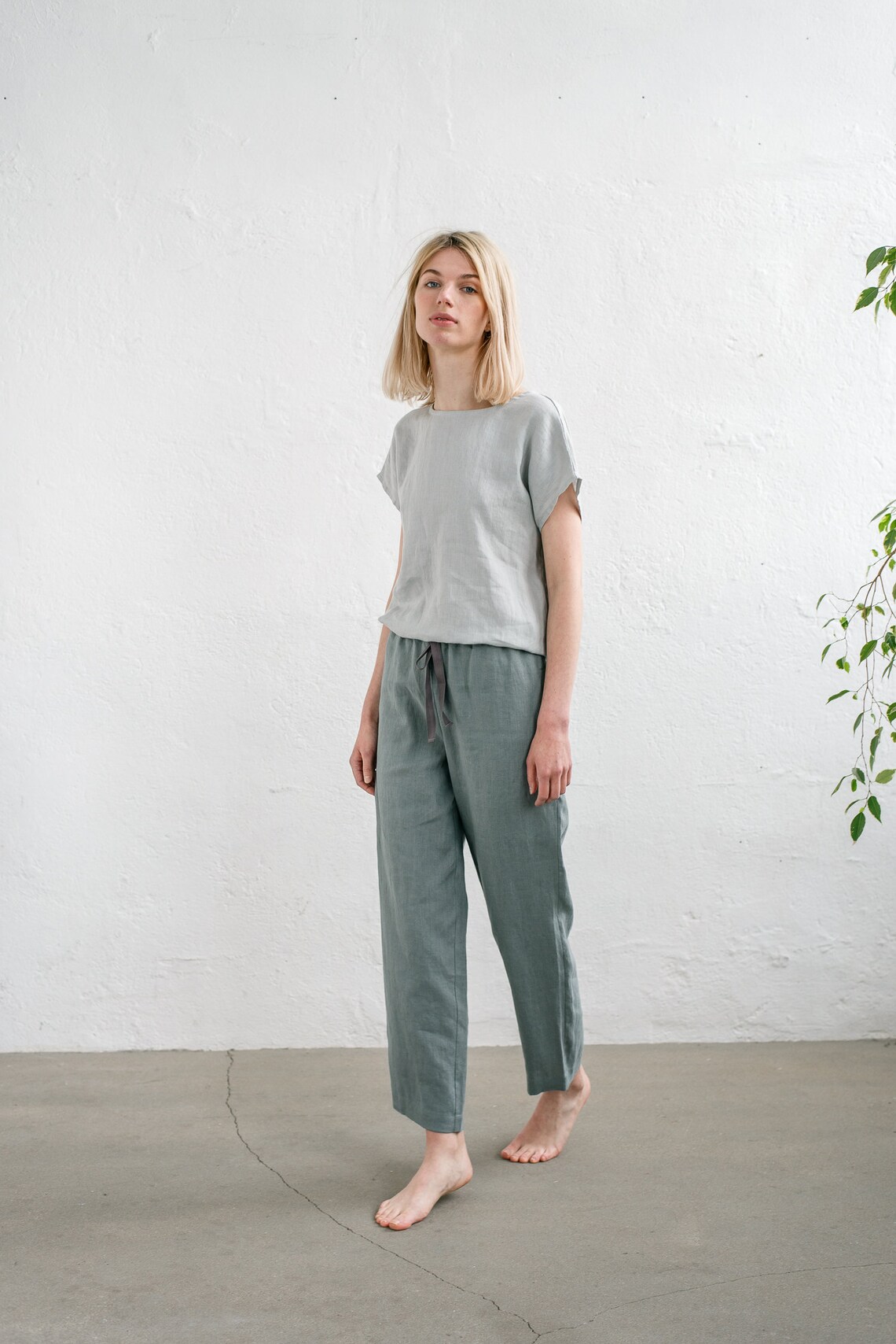 Linen Sleepwear Linen Pajama Set Linen Pajama Pants | Etsy