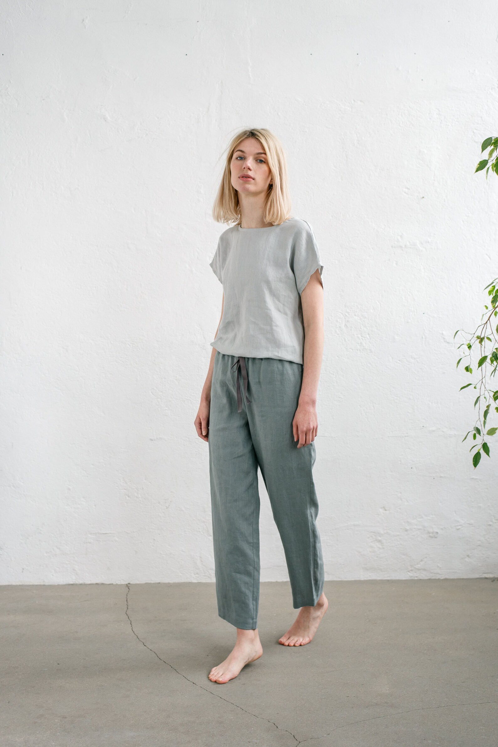 Linen Sleepwear Linen Pajama Set Linen Pajama Pants | Etsy