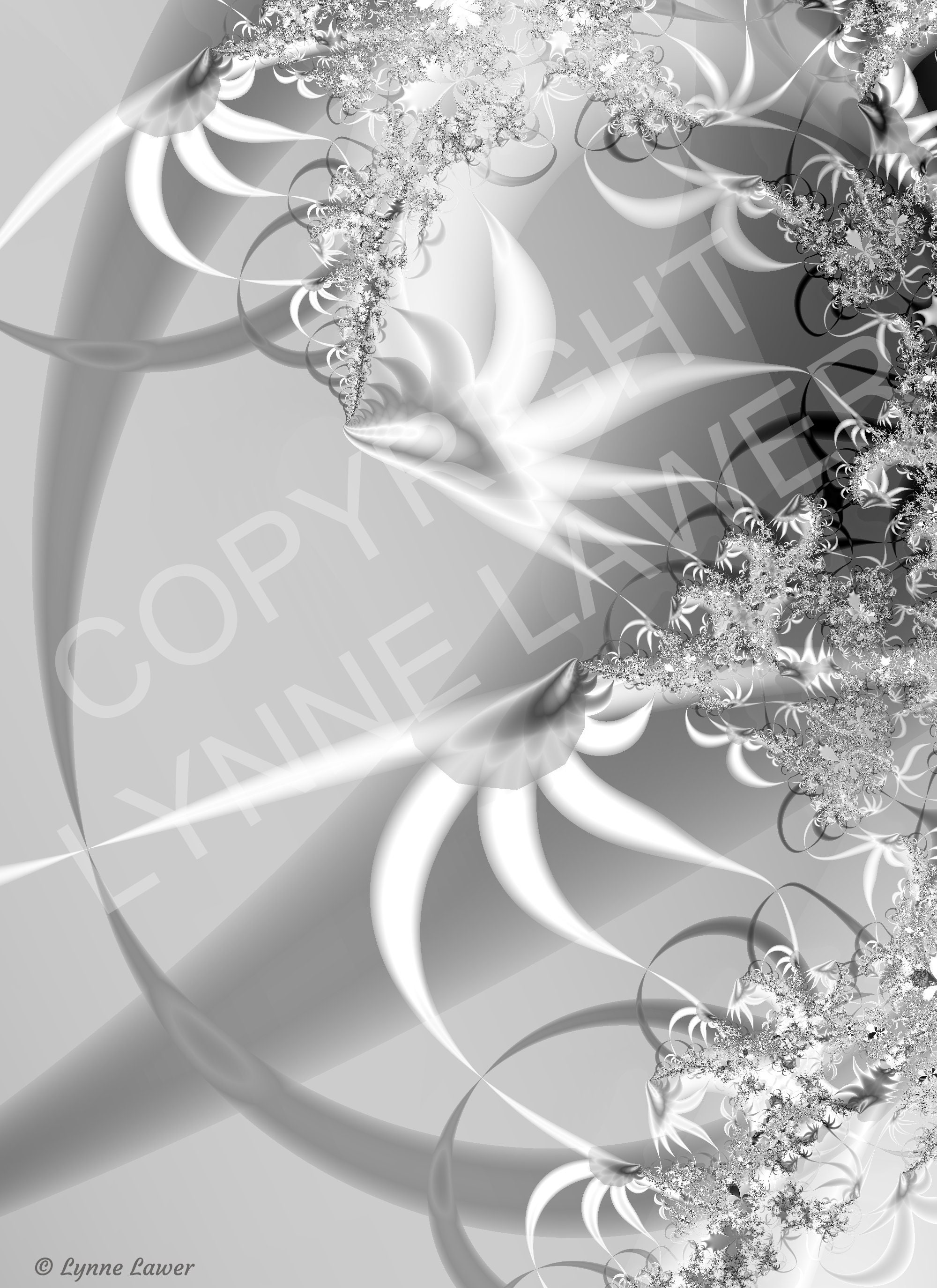 Decadence Tree Printable Greyscale Fractals 5 Different Fractals ...