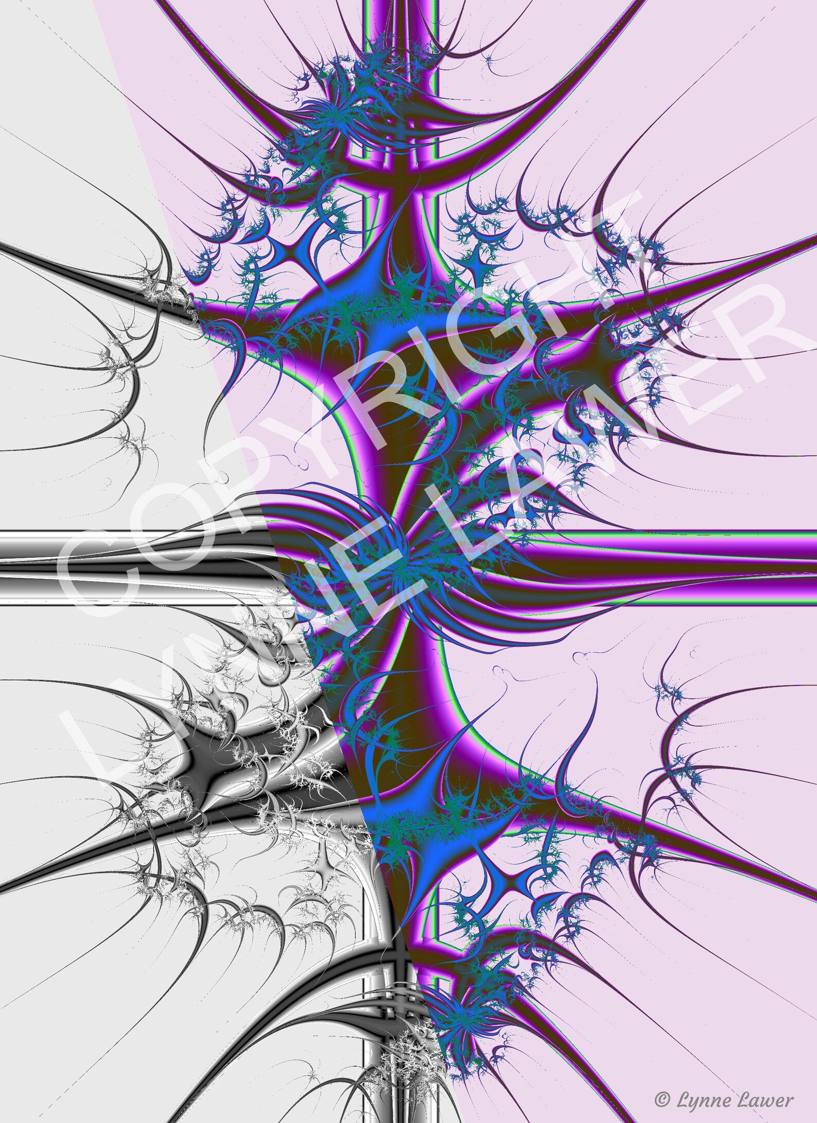 Decadence Tree Printable Greyscale Fractals | 5 Different Fractals ...