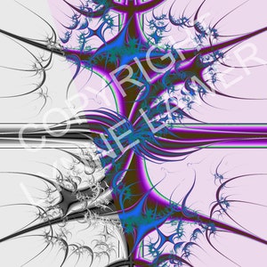 Decadence Tree Printable Greyscale Fractals | 5 Different Fractals ...
