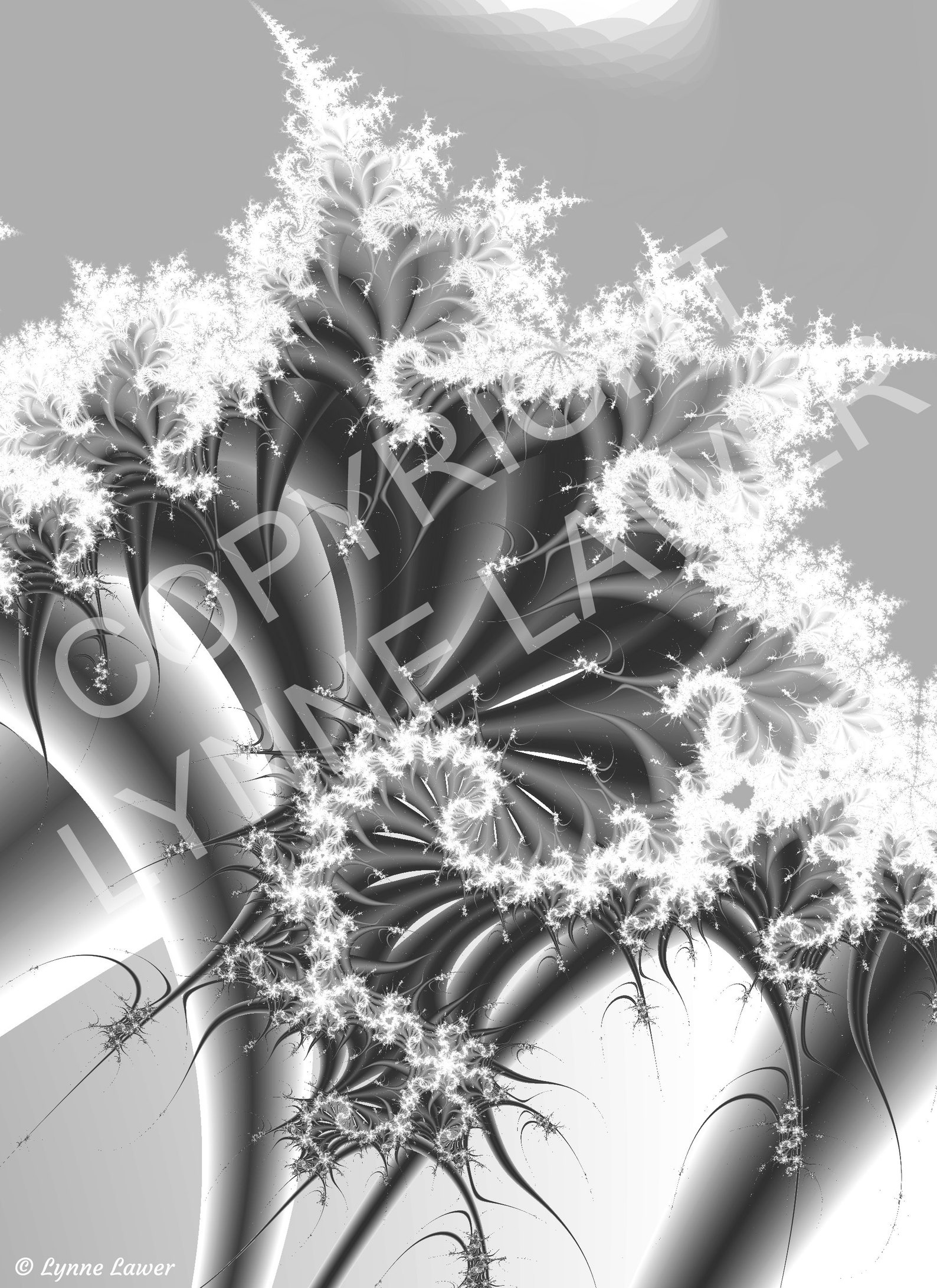 Decadence Tree Printable Greyscale Fractals | 5 Different Fractals ...