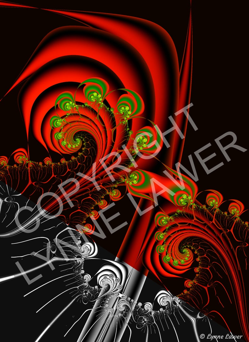 Diamond Printable Greyscale Fractals | 5 Different Fractals | Printable ...