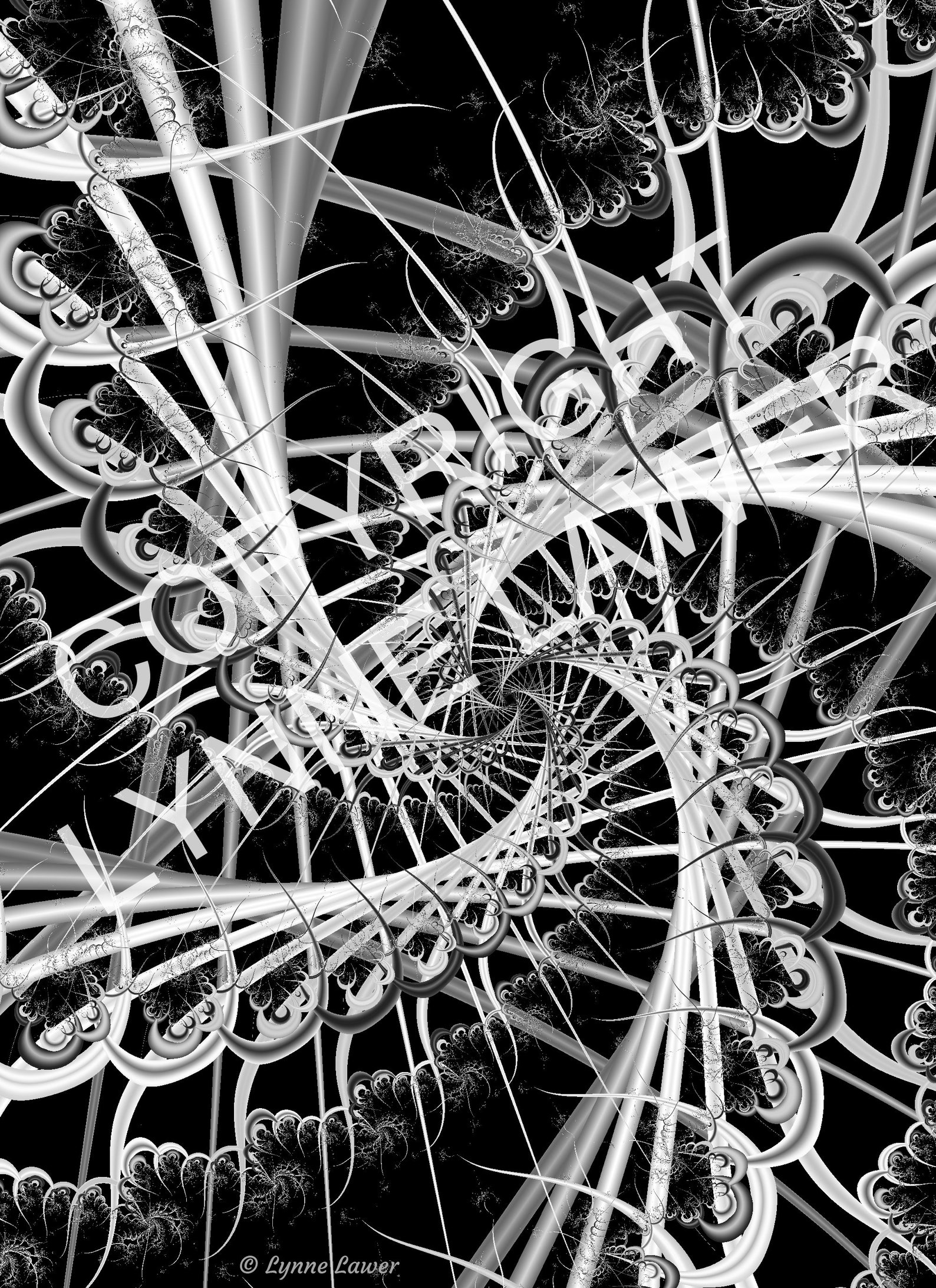Rollercoaster Printable Greyscale Fractals | 5 Different Fractals ...