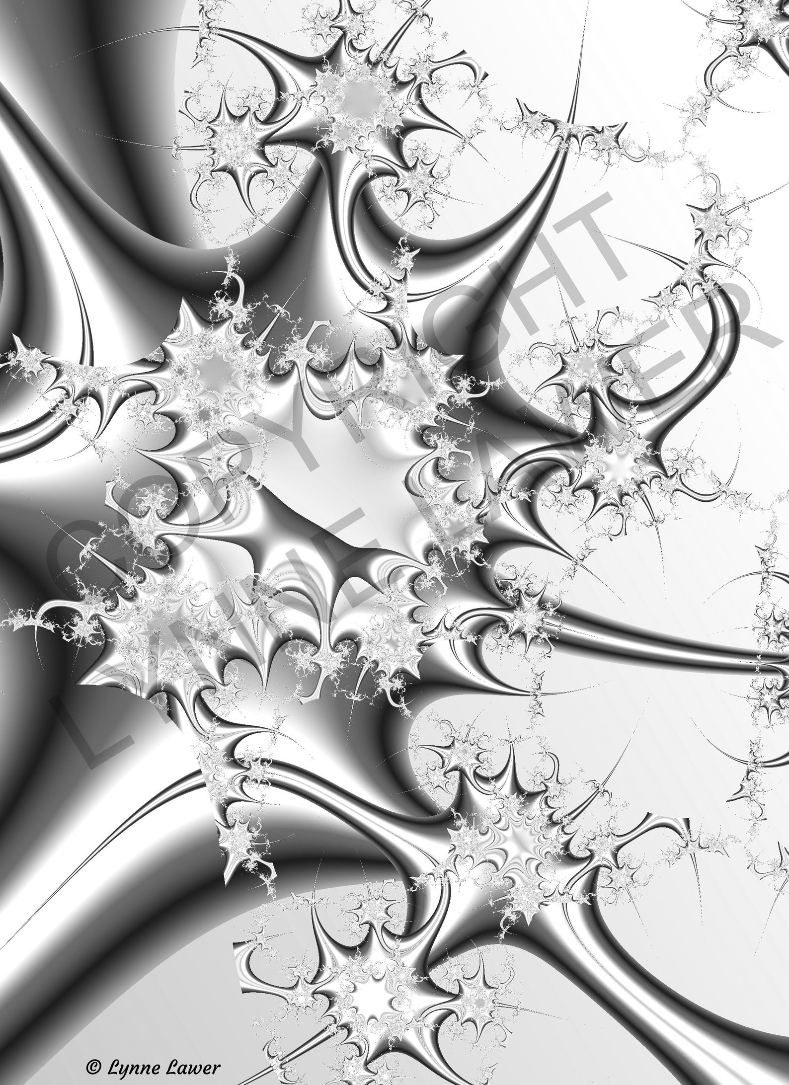 Diamond Printable Greyscale Fractals 5 Different Fractals Printable ...
