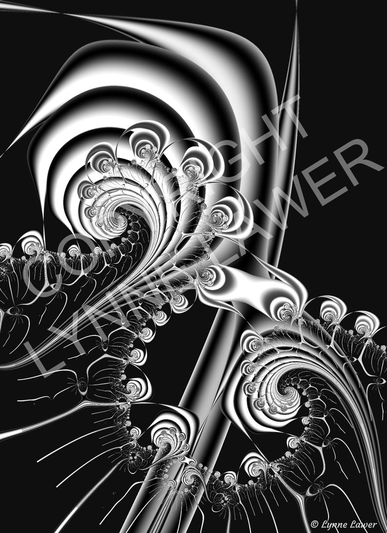 Diamond Printable Greyscale Fractals | 5 Different Fractals | Printable ...