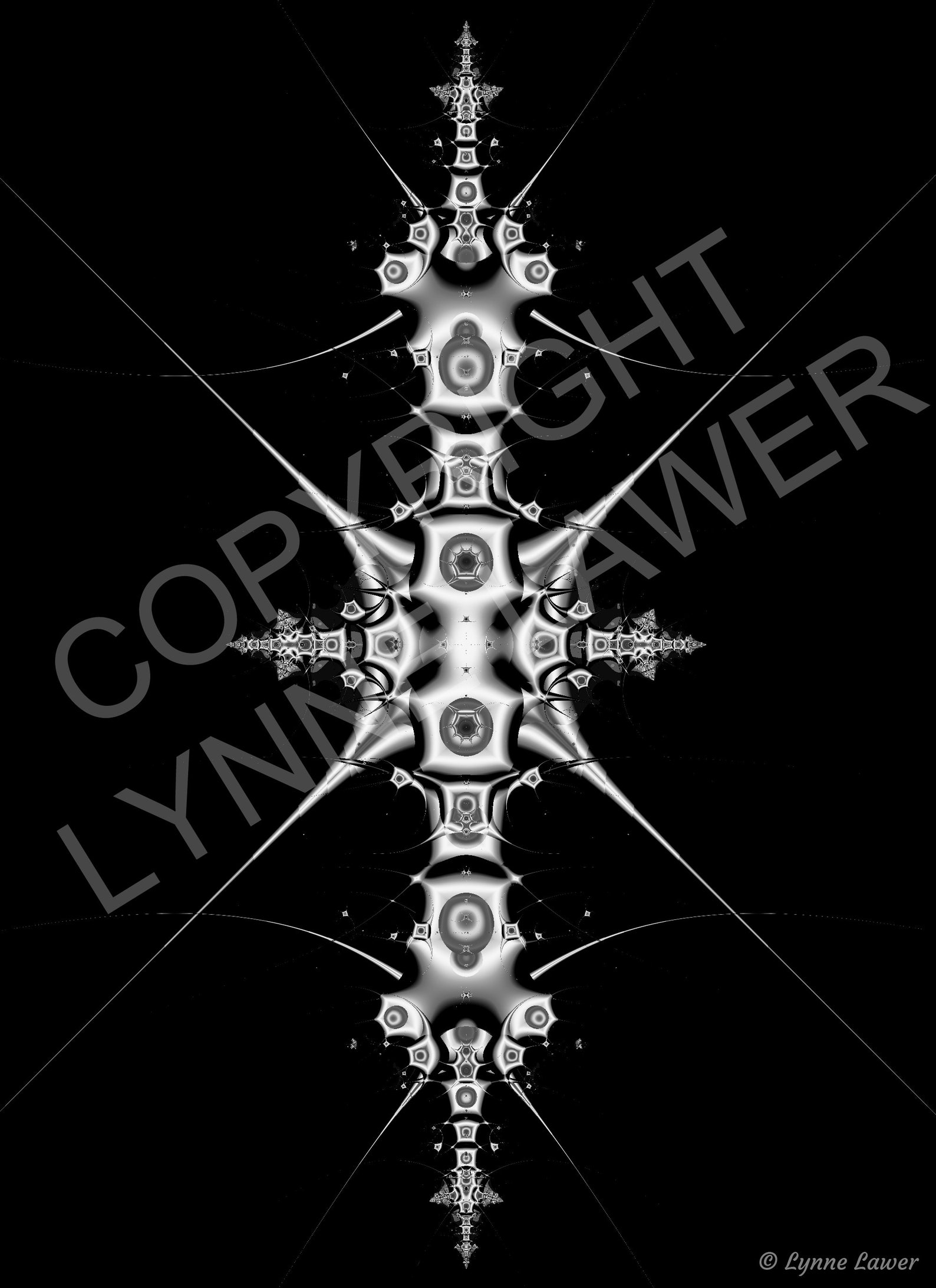 Flower in Hexagon Printable Greyscale Fractals | 5 Different Fractals ...